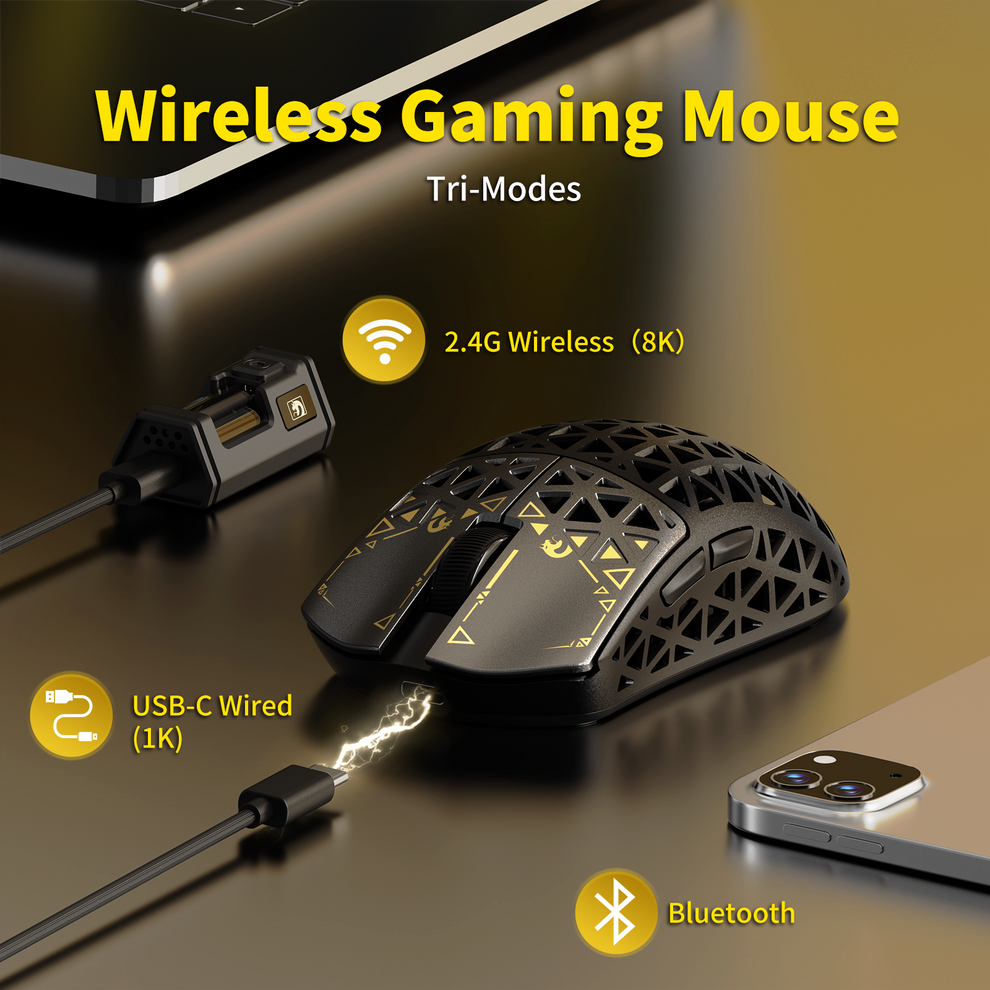 Ultra-Light Gaming Mouse | 8K Hz | Carbon Fiber – MAMBASNAKE