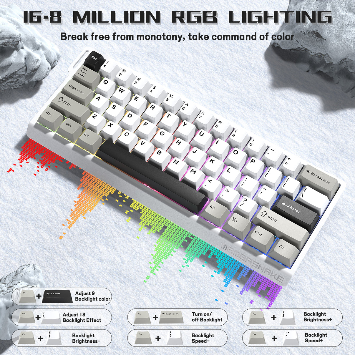 X60 HE Wireless Magnetic Keyboard | Rapid Trigger | 60% – MAMBASNAKE